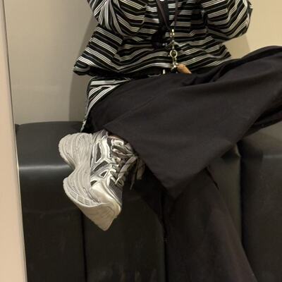 【现现】H55女鞋叠叠乐2025新款超轻量厚底百搭重工增高老爹鞋