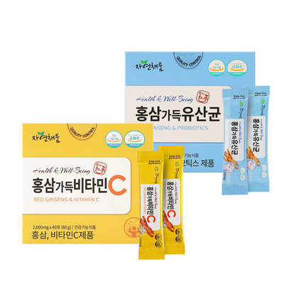 韩国直邮erom红参益生菌维生素C便携袋2g*40包健康营养