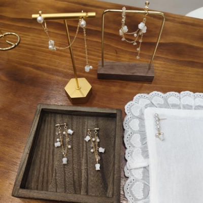 kari show小众手作ins风日杂感日网同款温柔铃兰流耳骨夹耳饰