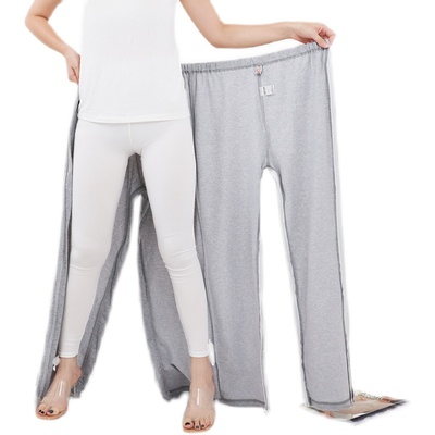 春秋款运动长裤拉链全开骨折腿伤护理裤术后康复裤易脱方便穿裤子