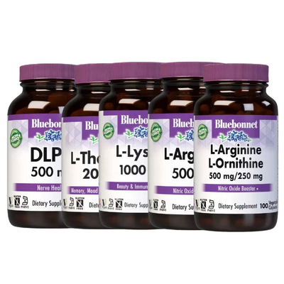 Bluebonnet氨基酸同型L-半胱精赖茶酪氨酸DLPA苯丙DNA鸟氨肌酸RNA