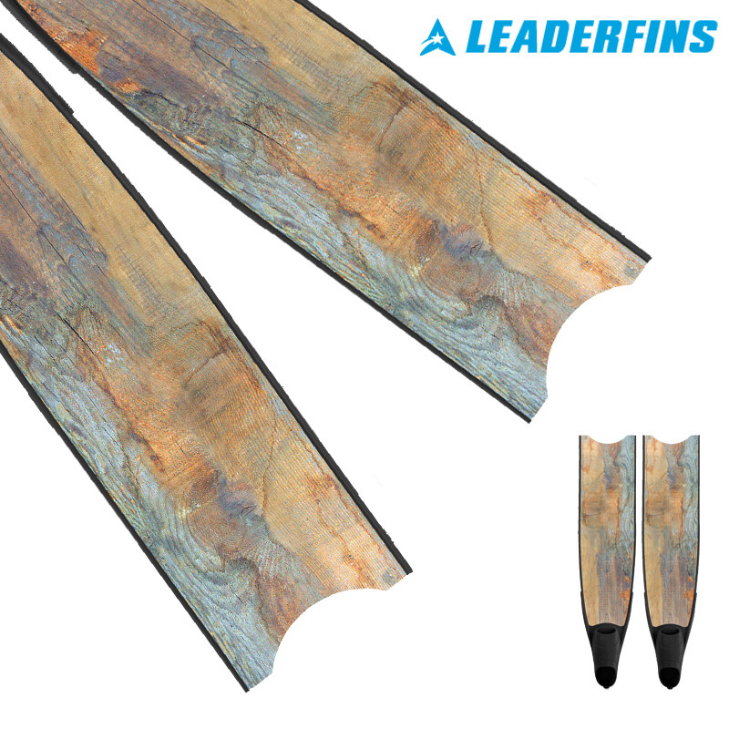 全新Leaderfins自由潜长脚蹼 限量款WOODFIN印花玻纤碳纤纯碳潜水