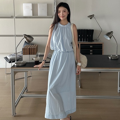 日落2026夏季无袖花苞套装女