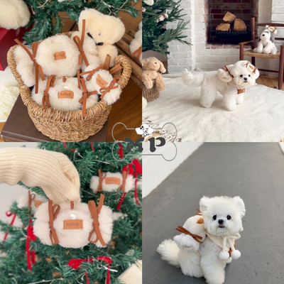 韩代todley宠物毛绒糖果背包胸背