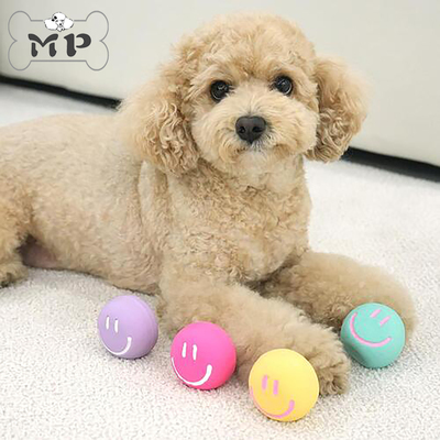 韩代宠物微笑表情发声乳胶玩具