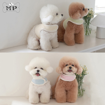 韩代比熊泰迪纯色网状胸背牵引绳