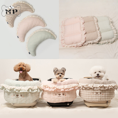 韩国宠物条纹枕头推车边缘垫坐垫