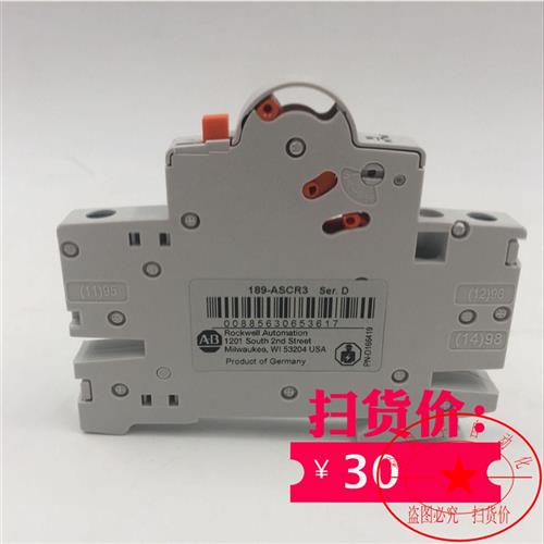 现货 189-ASCR3原装AB断路器辅助接触点 接触器辅助接触点