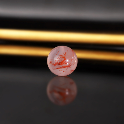 川料南红散珠B20直径11.8mm冰飘