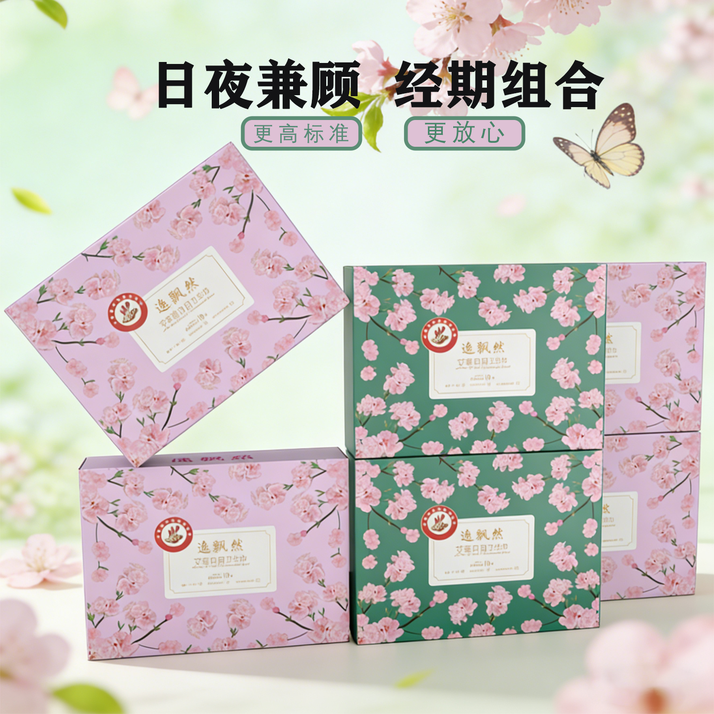 卫生巾极薄瞬吸干爽卫生巾日夜用护垫抑菌除异味护组合正品姨妈巾