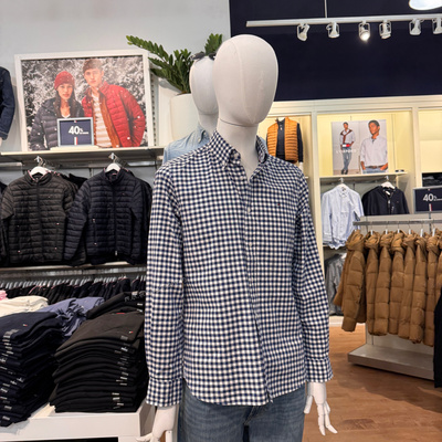 凤凰花开Tommy男士25年新款商务休闲英伦风格子纯棉长衬衫