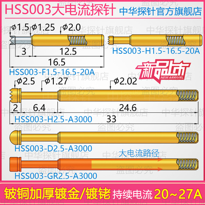 HSS003系列探针125mil大电流针