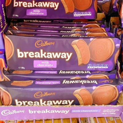 澳洲直发Cadbury吉百利breakaway巧克力华夫威化饼干180g进口食品