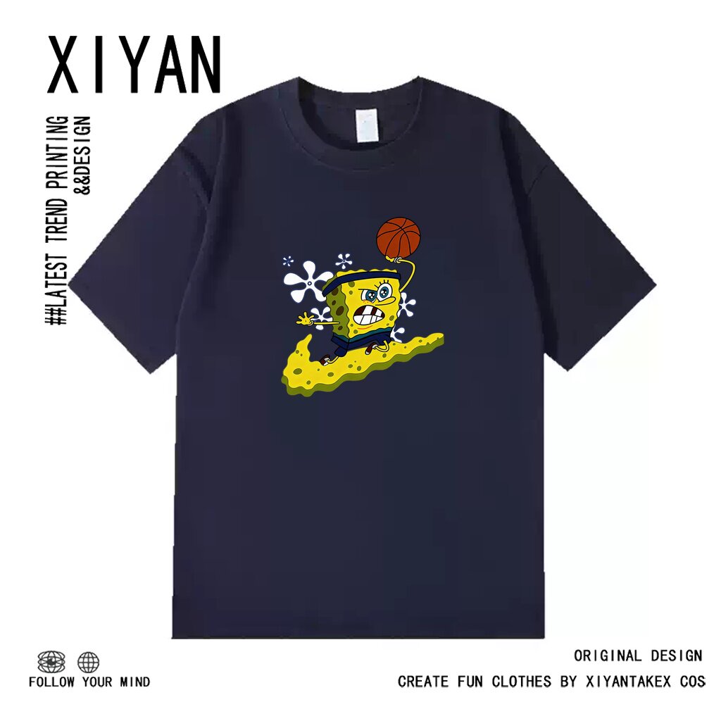 海绵宝宝联名欧文同款短袖T恤男女夏季2026新款篮球运动服球迷衣