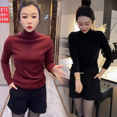 长袖韩版常规钉珠磨毛棉女批发价