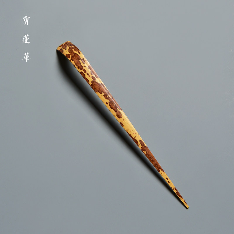 精品天然花纹梅妃竹方头茶拨 宝莲华特选 茶扒竹茶针茶道零配茶勺