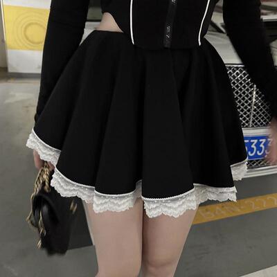 MISSCHANGE蕾丝拼接花朵蓬蓬裙