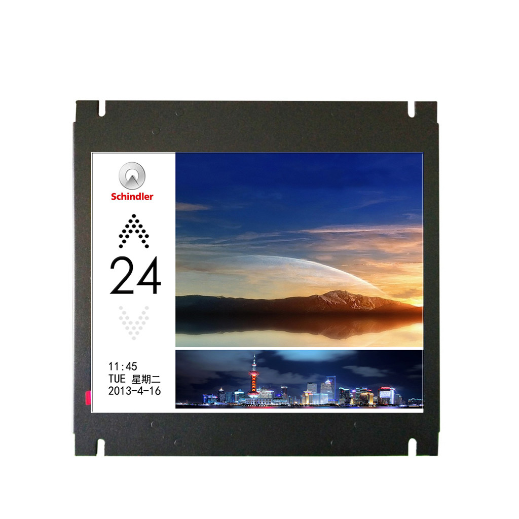 电梯液晶显示器视频12.1寸电梯桥厢楼层广告显示屏外呼