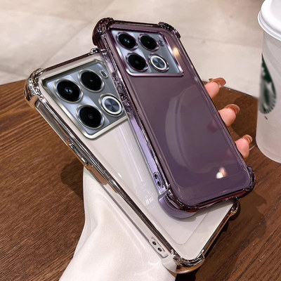 四角气囊防摔适用传音infinix Note40pro+手机壳透明Transsion note40pro+外壳5g全包保护套男女网红纯色简约
