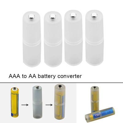 4pcs AAA To AA Size Battery Converter Adapter Batteries