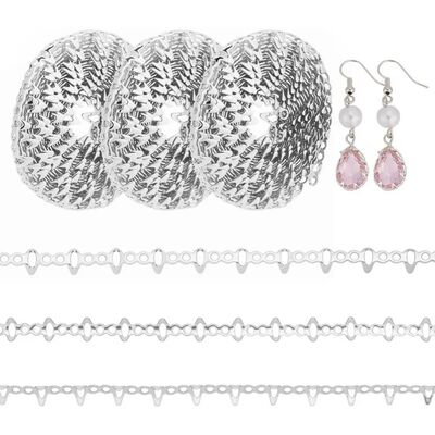 3.2 Yards 925 Sterling Silver Plated Copper Bezel Strip