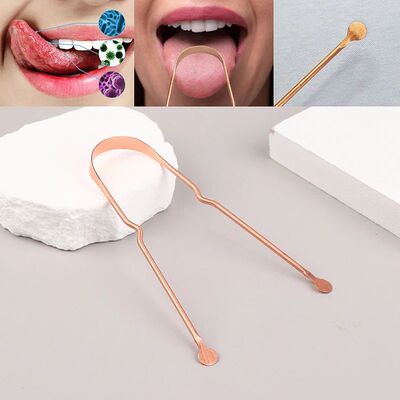 1Pc Pure Copper Tongue Scraper Copper Tongue Cleaner