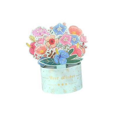 Flower Bouquet card Popup Card for Thinking You Birthday