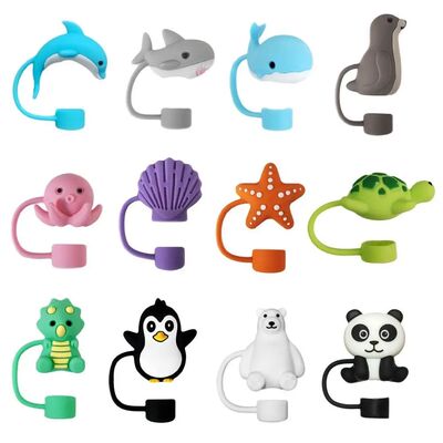 1PC Creative Reusable Silicone Straw Plug Splash Proof