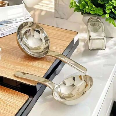 1PC Stainless Steel Deepen Tablespoons Soup Ladle Short