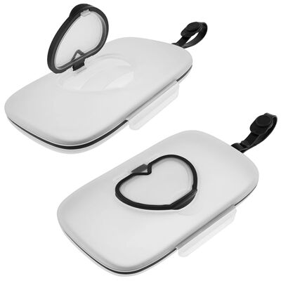 2 Pcs Wipes Dispenser Portable Baby Wipe Storage Box Case