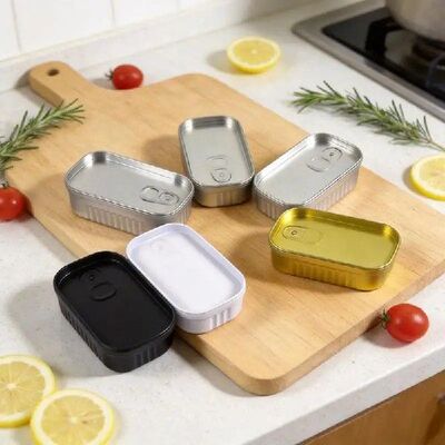 Tinplate Mini Metal Box Creative Sardine Can Shaped Storage