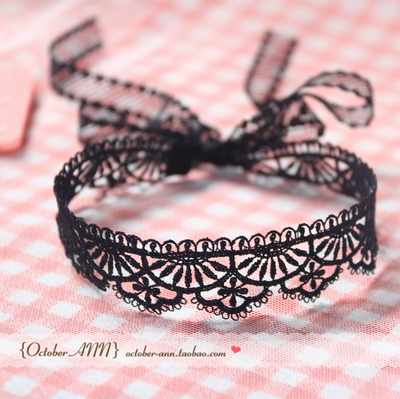 choker防过敏独家蕾丝系带项圈