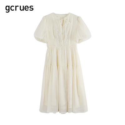 gcrues韩系连衣裙2025法式仙女裙设计感裙子休闲裙G06X08B3852