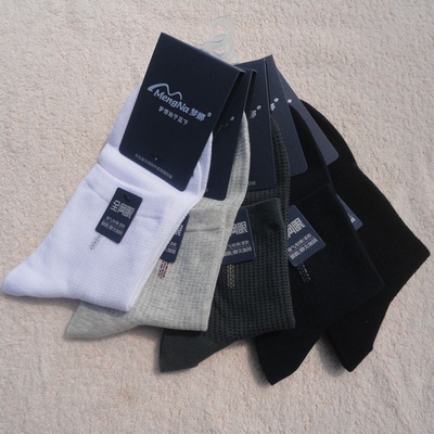 梦娜25新款春夏休闲网眼中筒袜