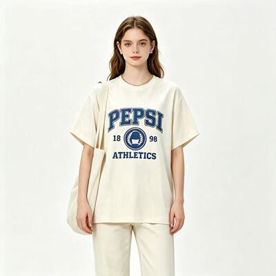H0234外贸日单学院风男女同款休闲T恤夏季新款圆领字母短袖上衣