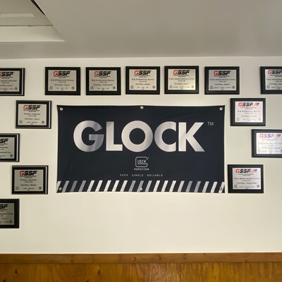 美利坚洋行GLOCK格洛克运动射击反光横幅 GSSF反光旗子 150x75cm