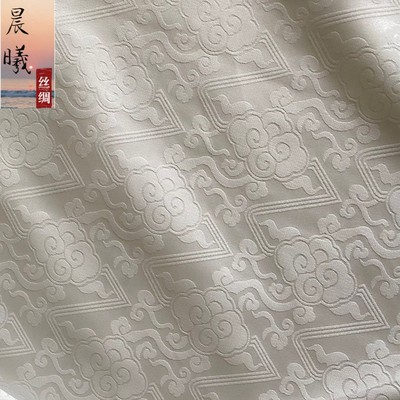 diy云纹汉服提花丝绸面料