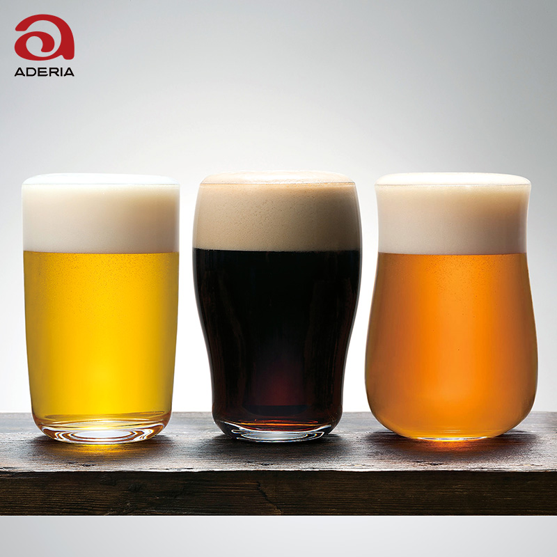 玻璃杯日本进口aderia创意精酿啤酒杯日式扎啤杯子闻香杯玻璃酒杯_虎窝淘