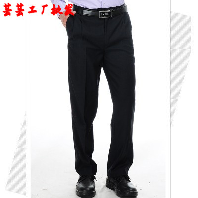 正装英伦商务直筒休闲男士西装裤潮免烫抗皱职业长裤西裤男工装款