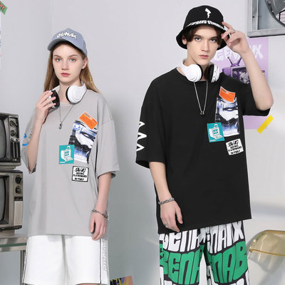 GENANX闪电潮牌夏季贴布短袖