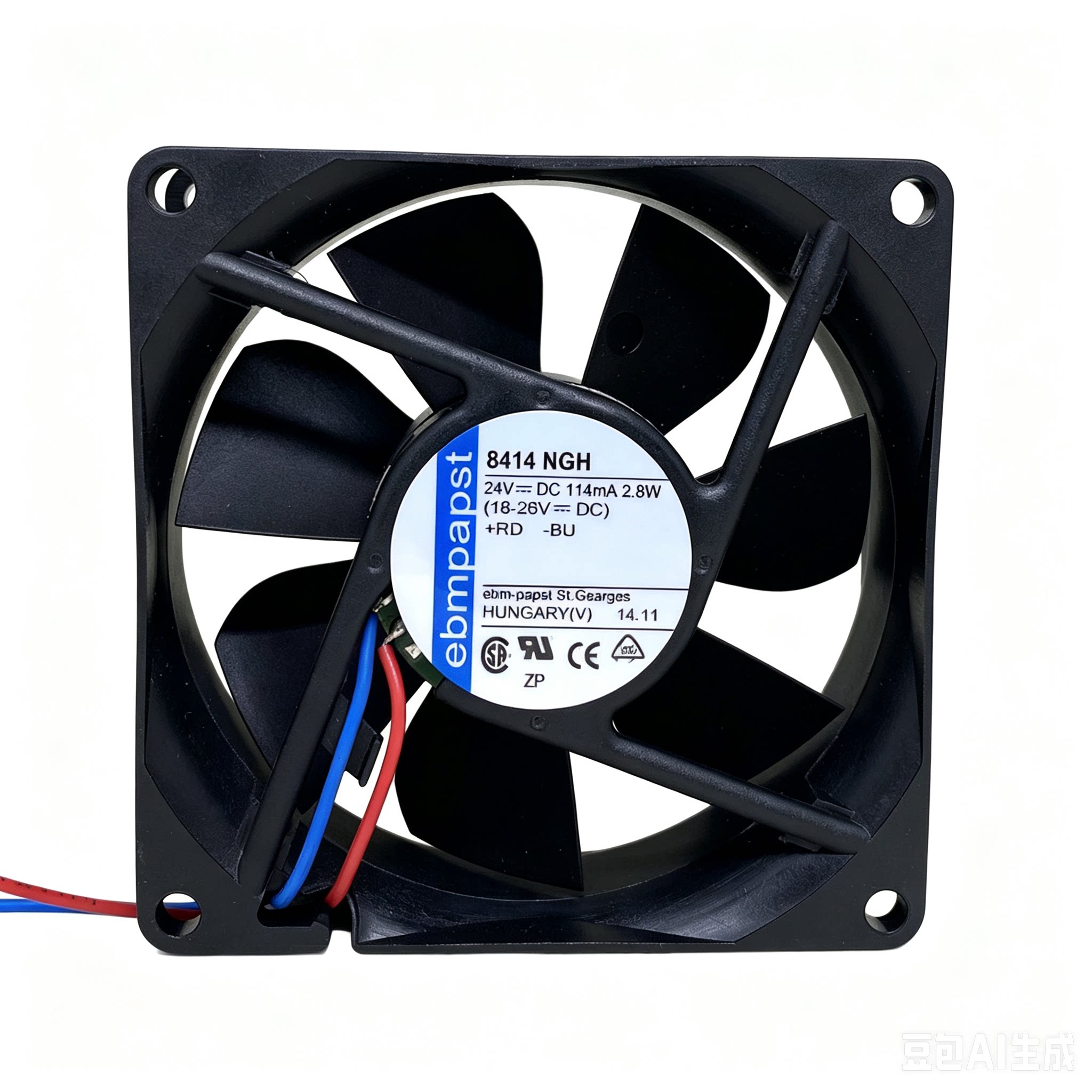 EBMPAPST全新德国PAPST TYP8414NGH 8CM 8025 24V 2.8W散热风扇