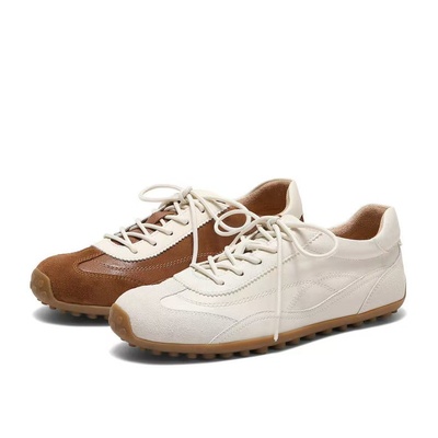 专柜正品森达奶皮德训鞋2026春款复古拼接羊皮休闲女鞋4XV23AM6