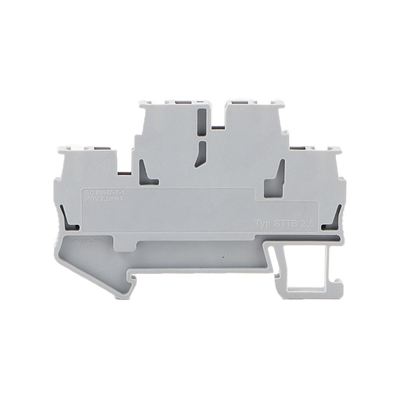 灰色弹簧双层导轨式端子排