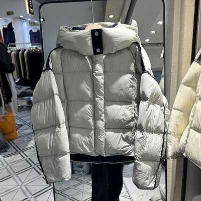 28027舒适白鸭绒泡芙羽绒服