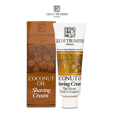 Geo F.Trumper-椰子玫瑰皮革润滑泡沫剃须更干净便携剃须膏75g