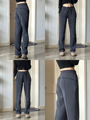 专柜同款softstreme垂感神裤运动长裤女中腰直筒裤显腿长裤女