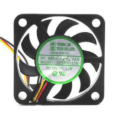 全新 YOUNGLIN DFS400712M 12V 1.3 4007 4CM 3线 静音散热风扇