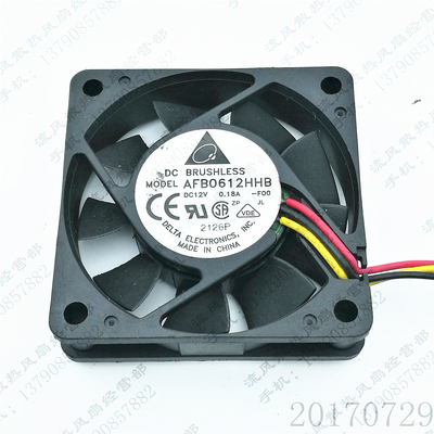 原装 台达 AFB0612HHB 6015 12V 0.18A 6cm 3线 CPU 机箱散热风扇