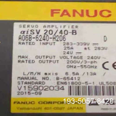 议价A06B-6240-H206发那科伺服放大器aiSV 20-详谈