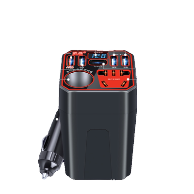 车载充电器12V24V转换220V通用大功率逆变器汽车货车快充点烟插座